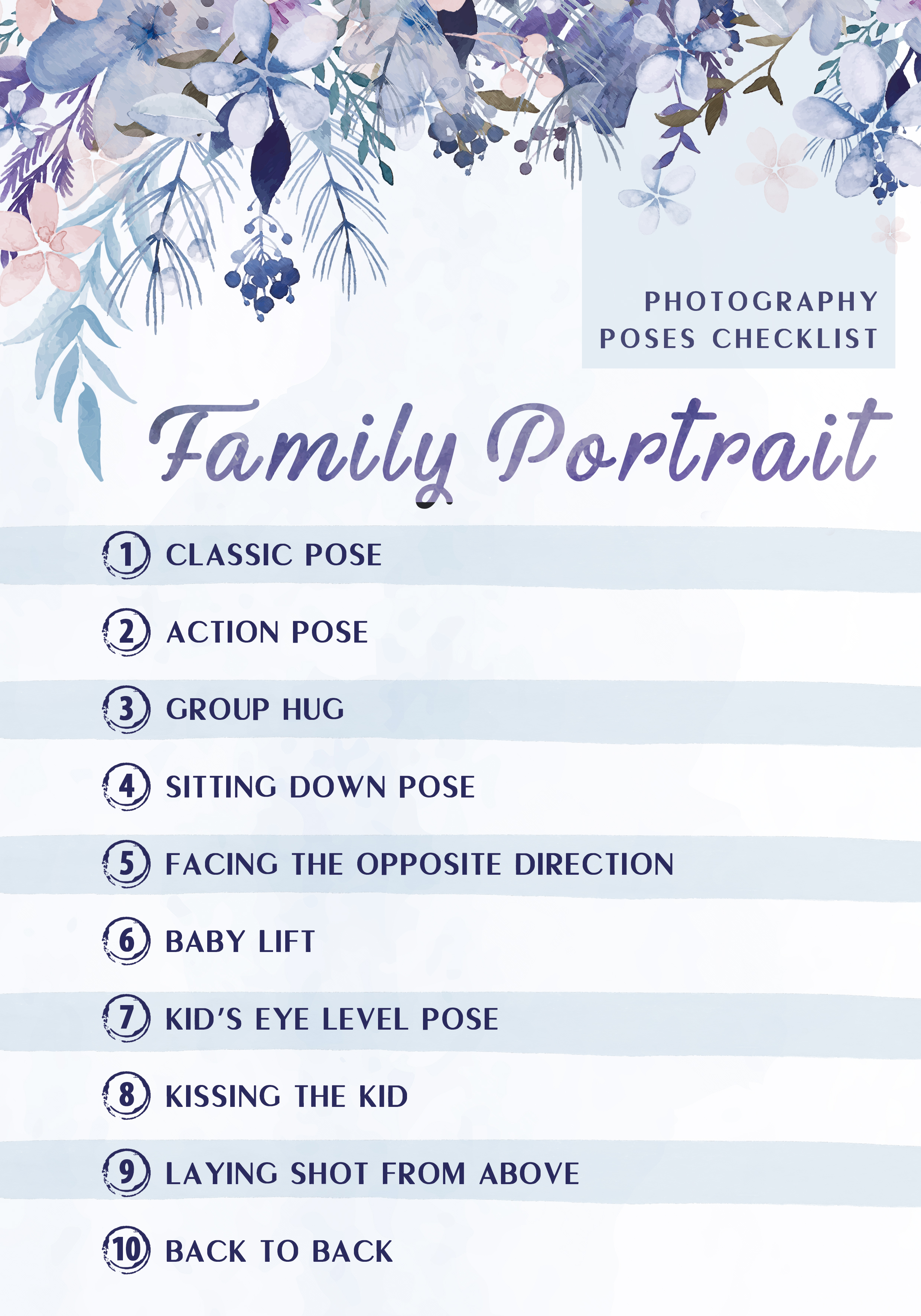 Portrait Photography Poses + FREE Checklists
