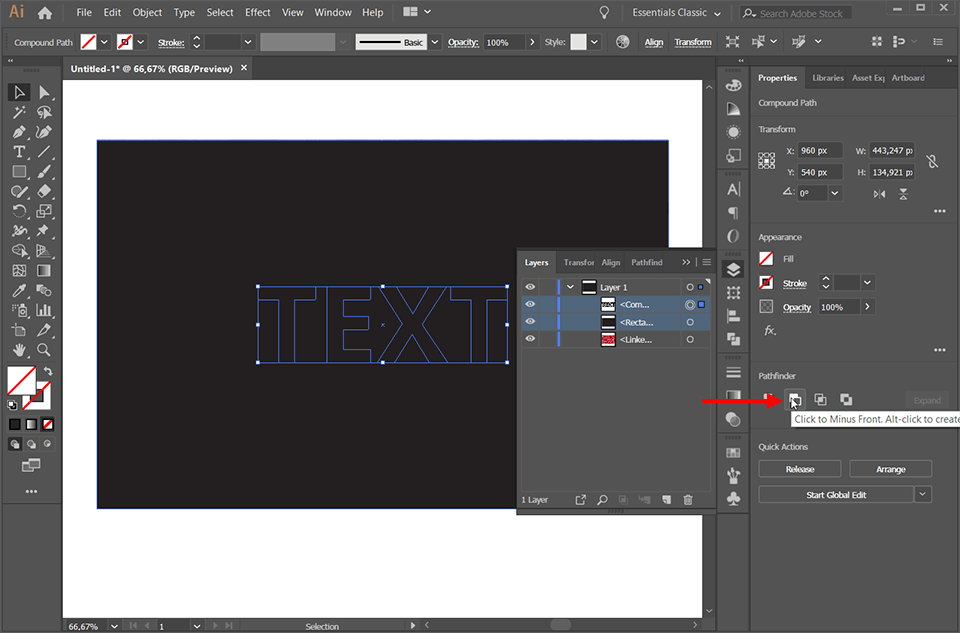 How To Cut Out Text From An Image In Illustrator
