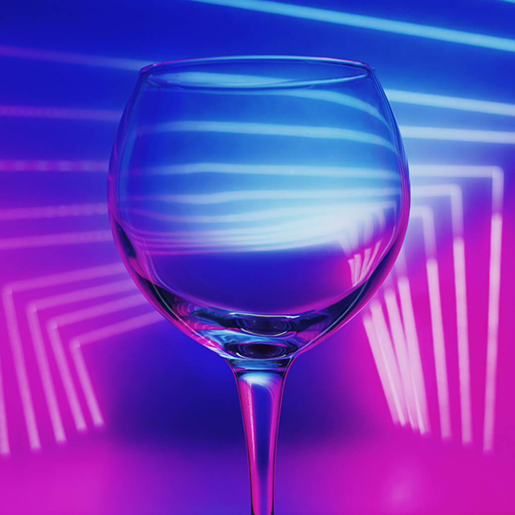 Wine Glass Reflection Photography