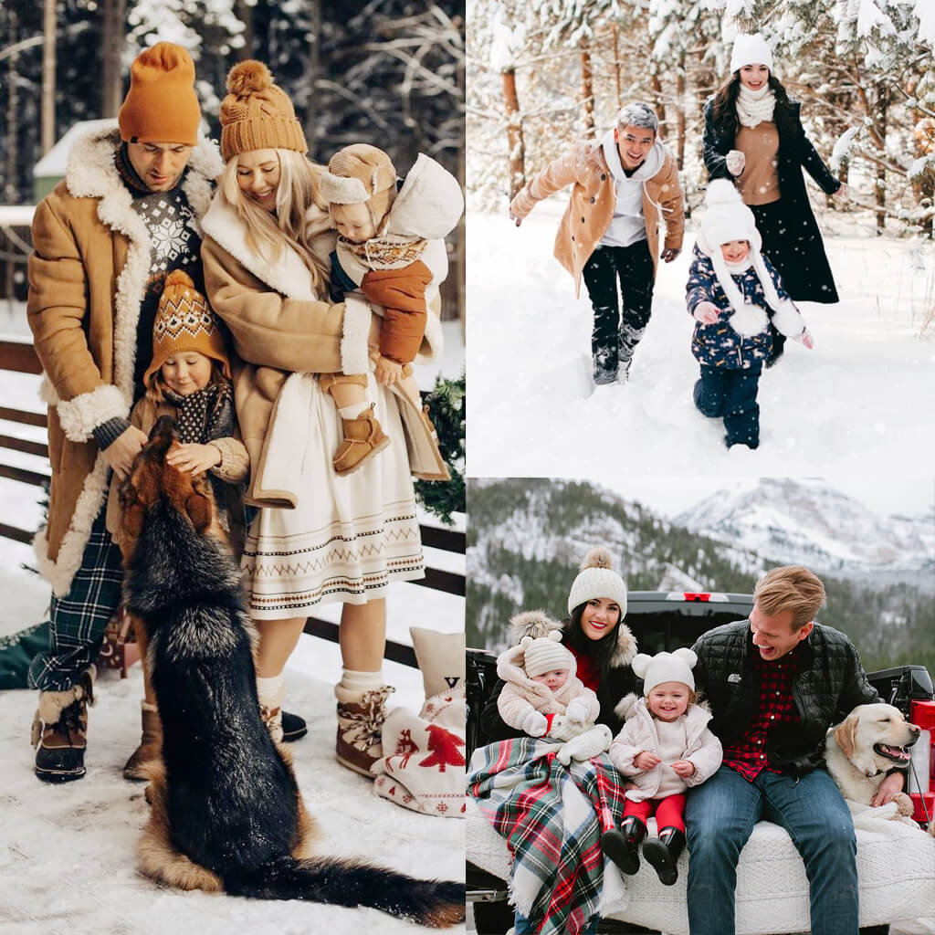 Outdoor Winter Family Photo Shoot Ideas