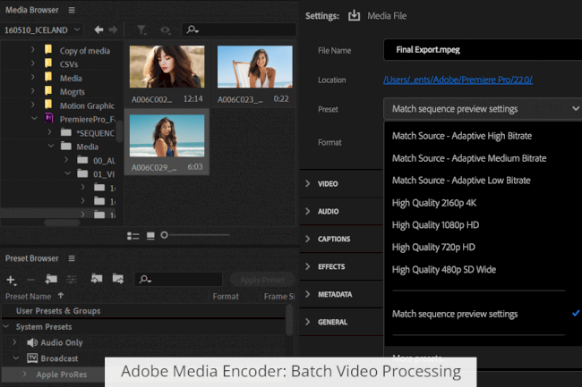 Adobe Media Encoder vs Premiere Pro: What to Use in 2025