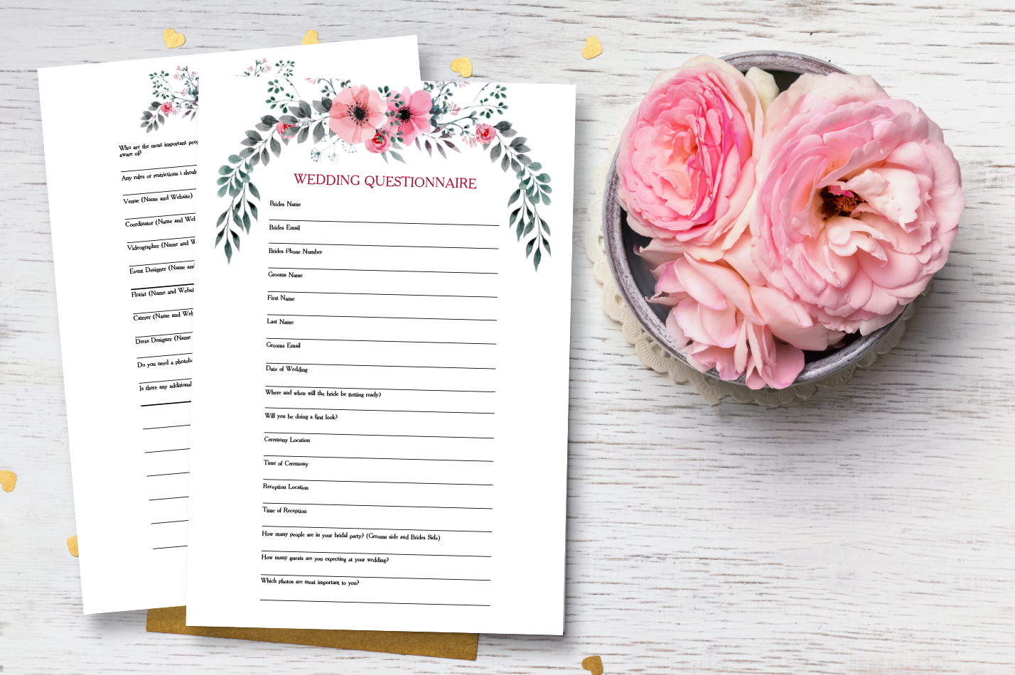 Must-Have Questions for Wedding Photography Questionnaire