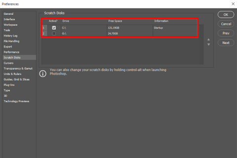 Photoshop Scratch Disk Full Error Message: Fixed and Solved