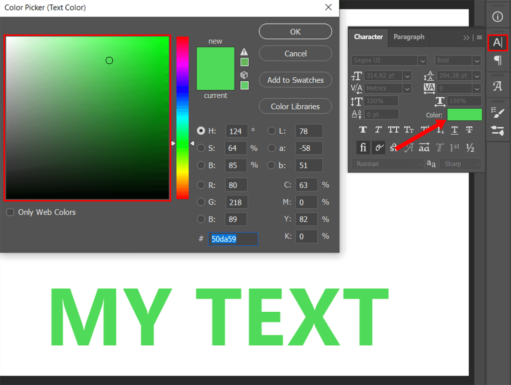 How To Change Text Color In Photoshop Photos