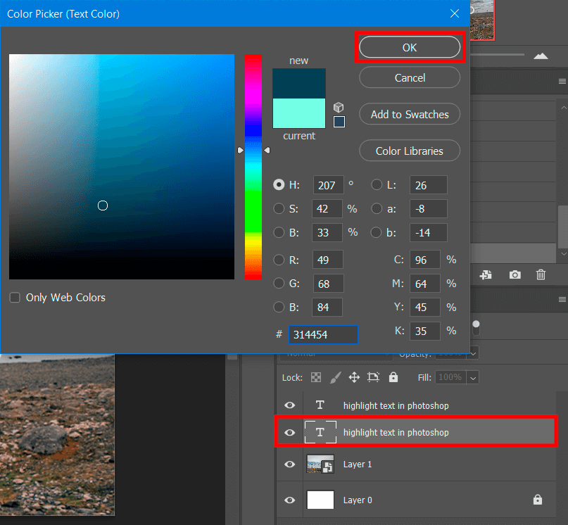 How To Highlight Text In Photoshop Tutorial