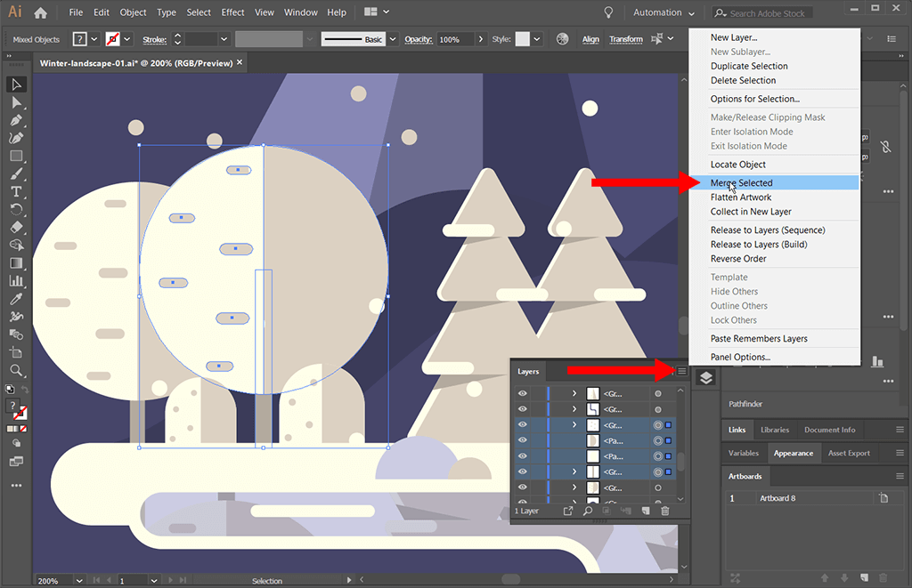 How To Merge Layers In Illustrator