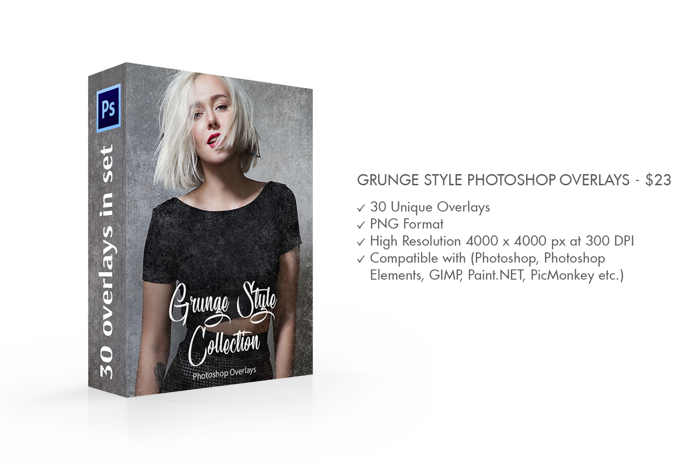 Grunge Overlay Photoshop - Complete Bundle|Photoshop Grunge Overlays