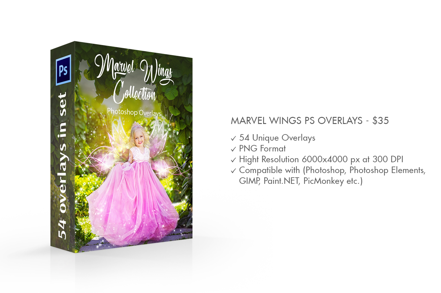Marvel Wings Overlay Photoshop|A Set of 34 Wings Overlays Photoshop