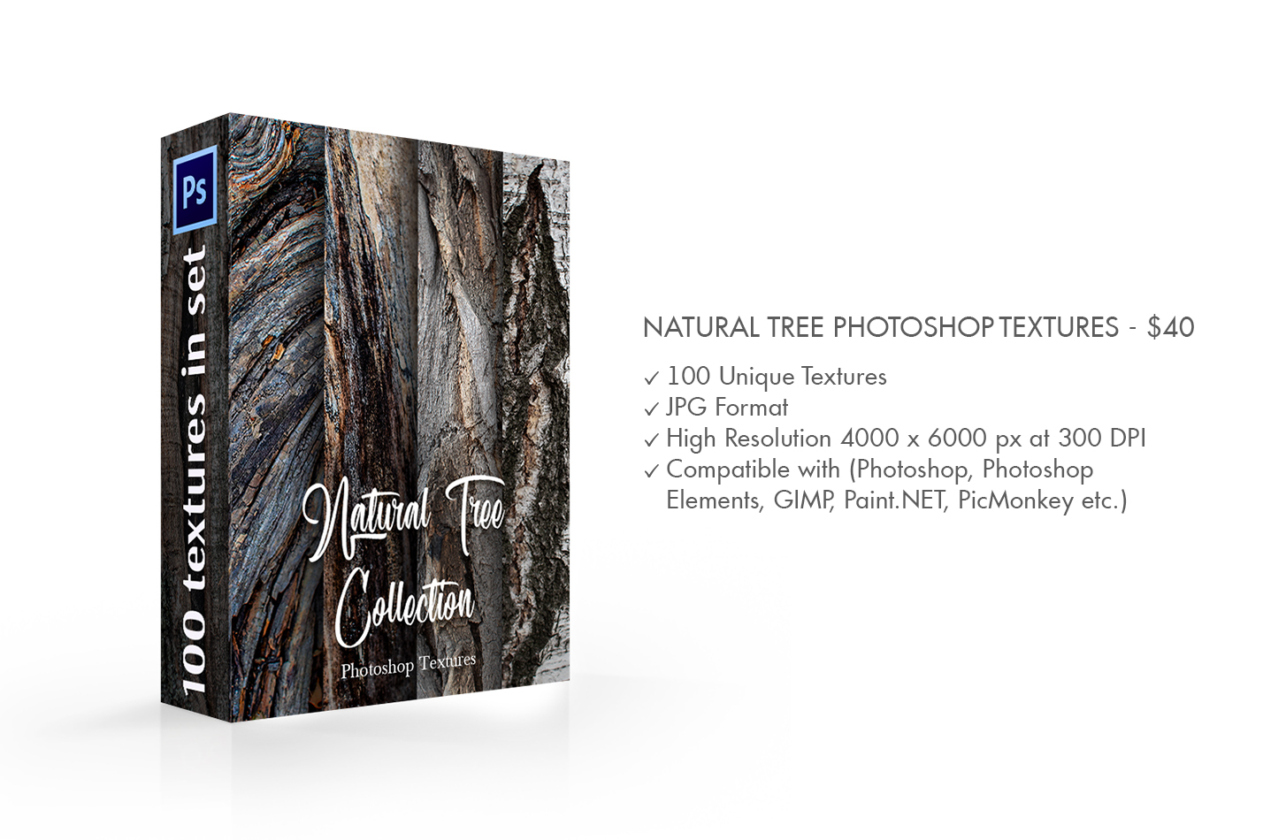 Natural Tree Photoshop Textures – Premium Collection