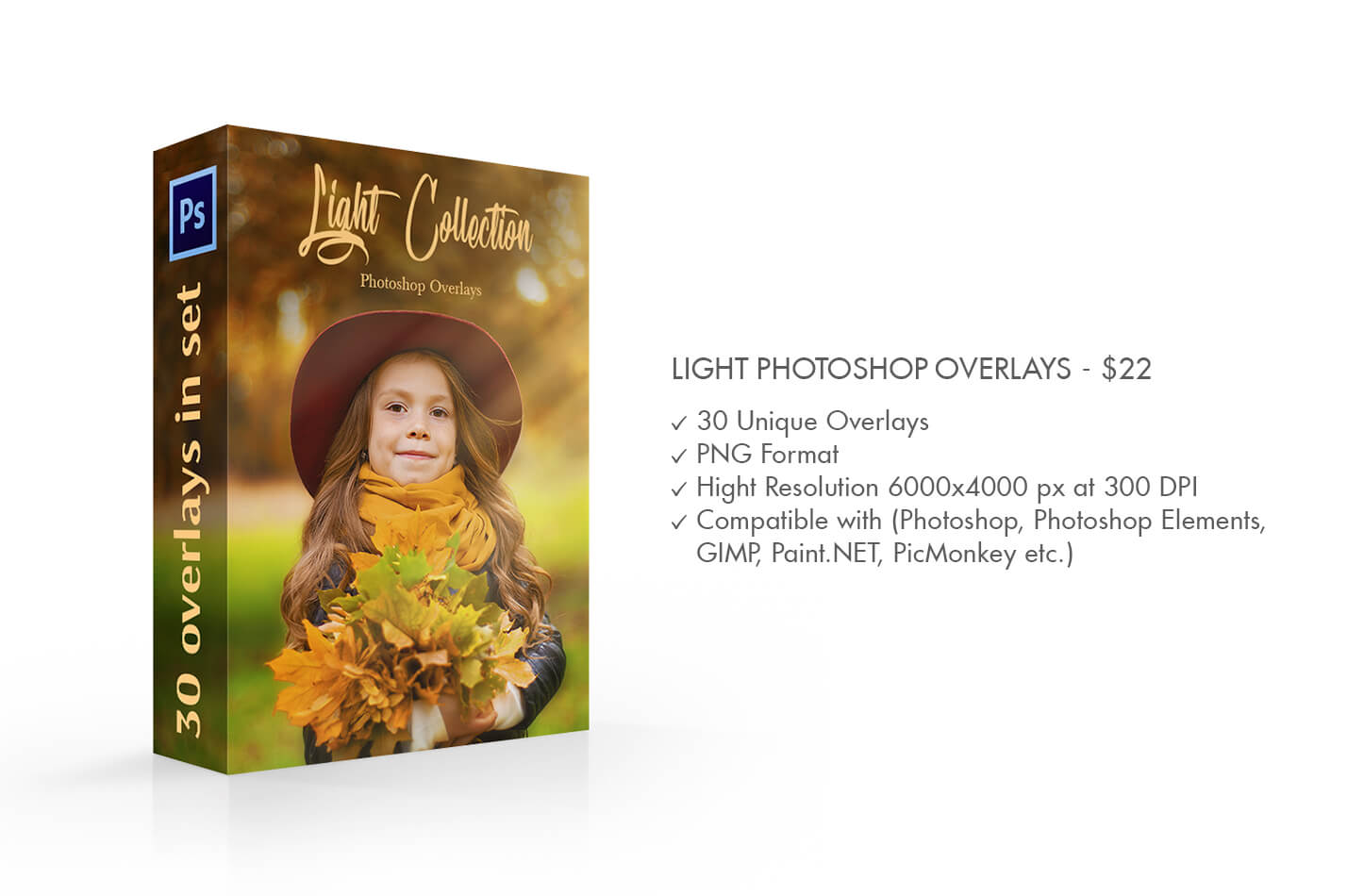 Light Photoshop Overlays
