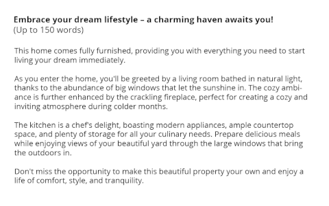 Real Estate Copywriting Services to Write Description That Sell