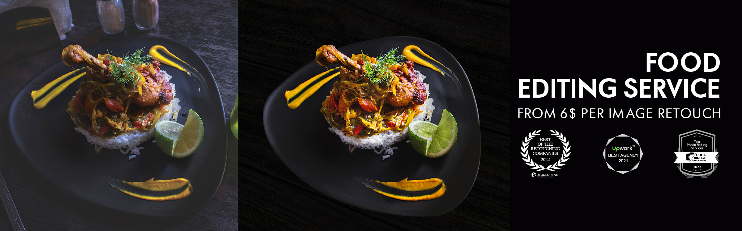 #1 Food Photography Editing Service | Online Food Retouching Service