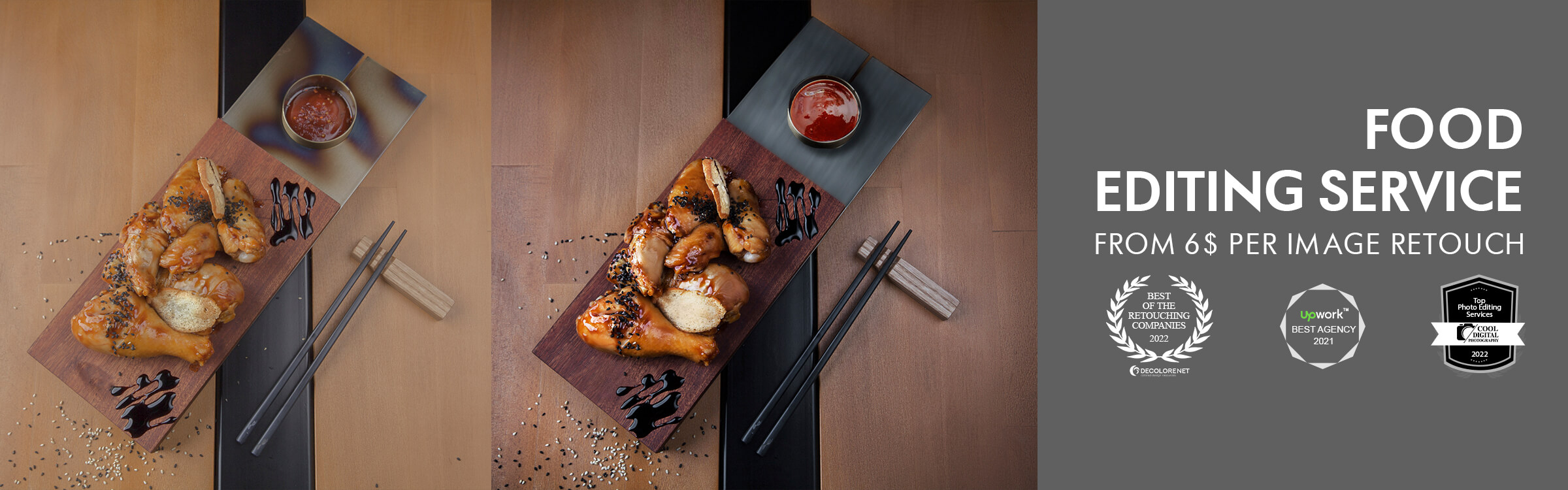 #1 Food Photography Editing Service | Online Food Retouching Service