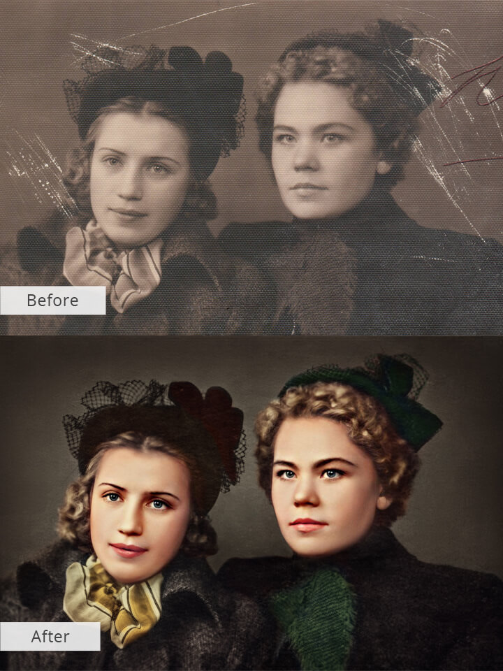 Old Damaged Color Photos